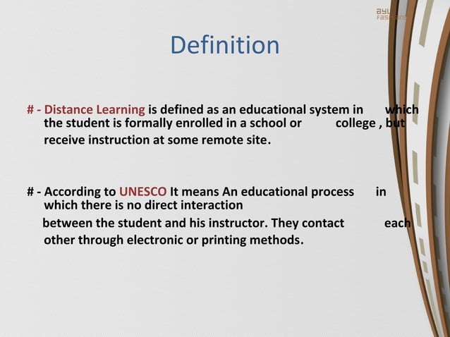Distance Learning | PPT