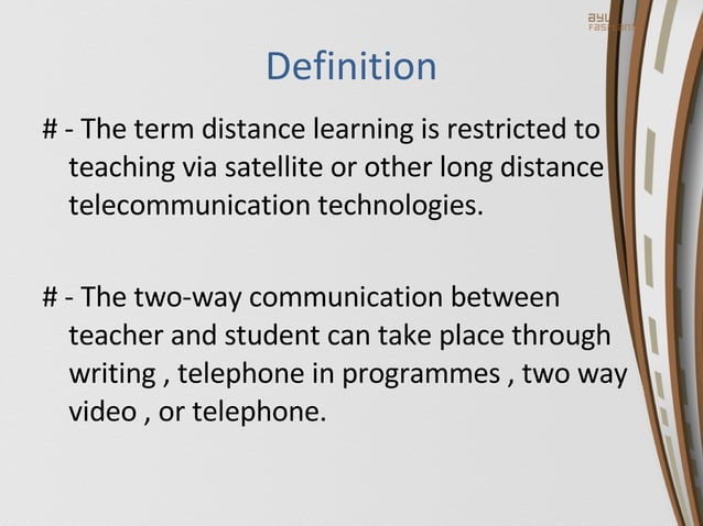 Distance Learning | PPT