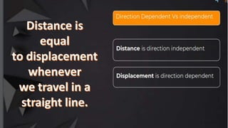 Class 9 topic on distance and displacement | PPTX