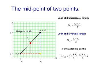 Distance and midpoint | PPT
