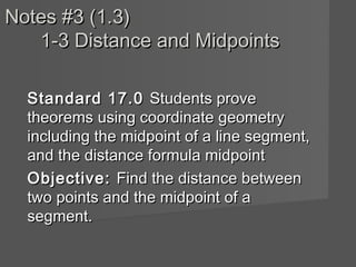 Distance and midpoint formula | PPT