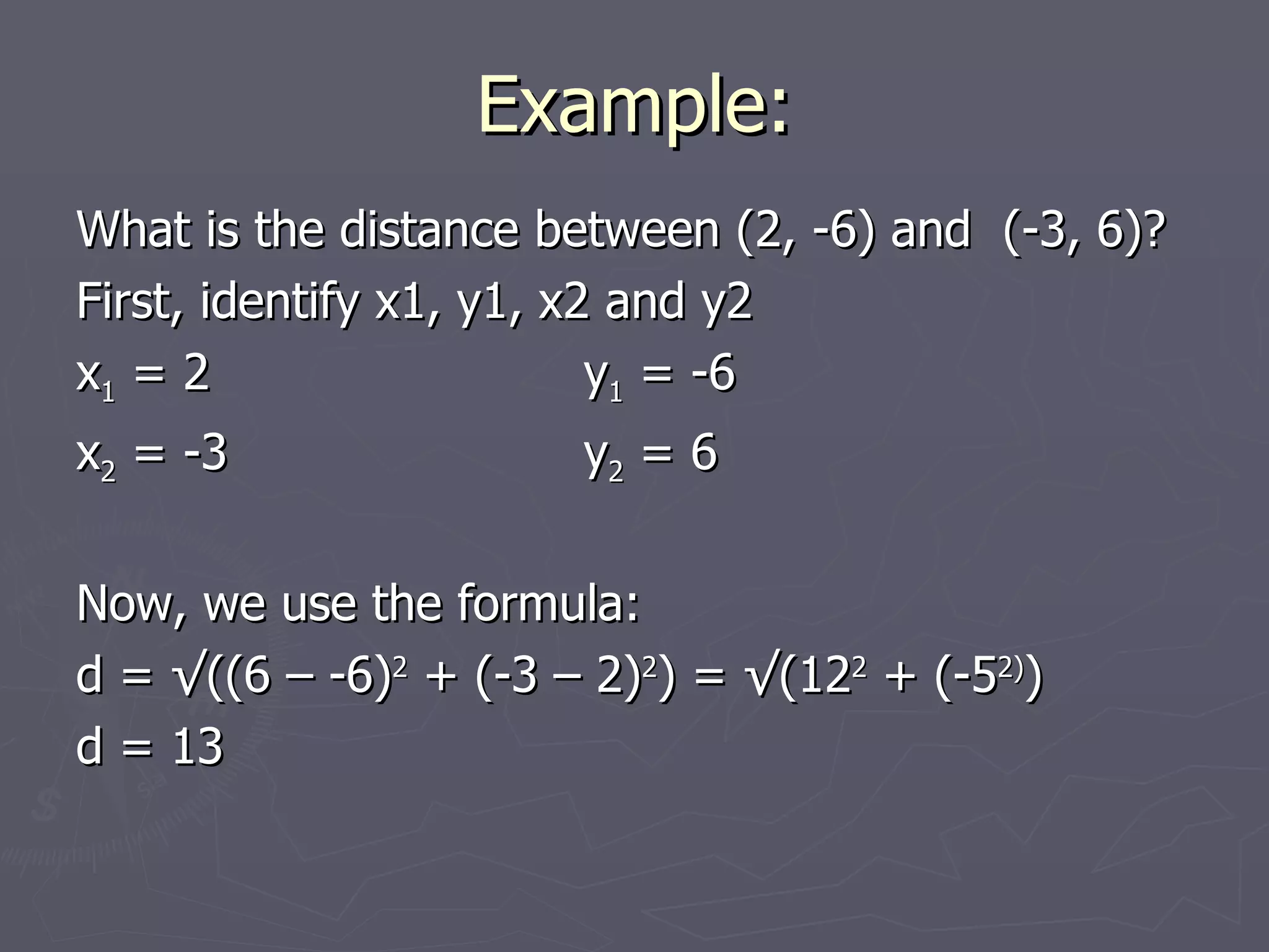 Distance and midpoint notes | PPT