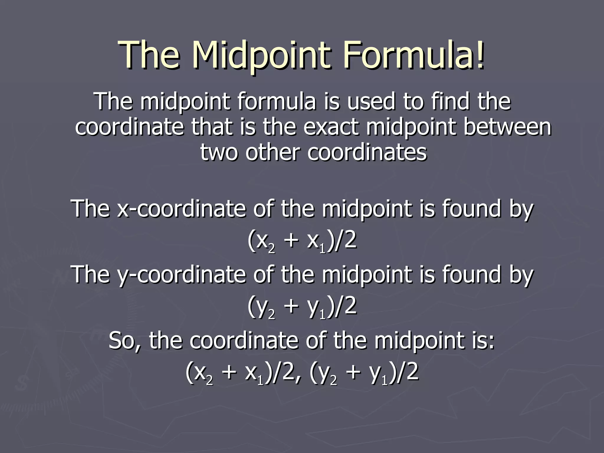 Distance and midpoint notes | PPT | Physics | Science