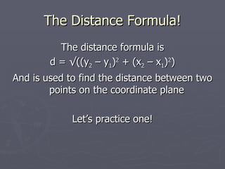 Distance and midpoint notes | PPT