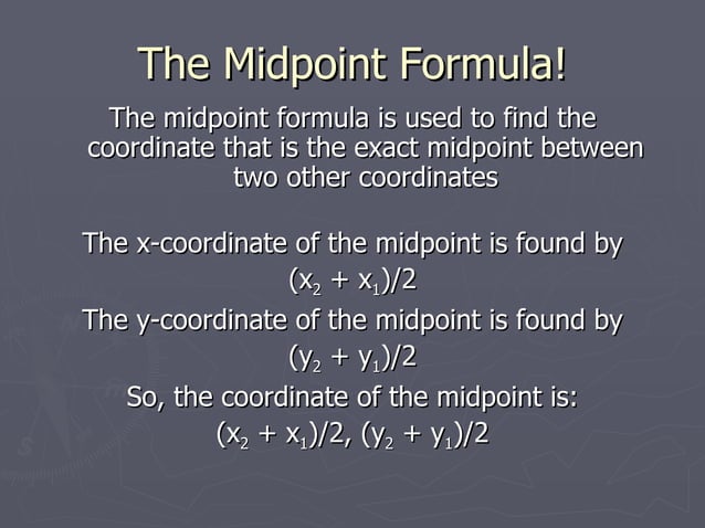 Distance and midpoint notes | PPT