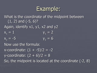 Distance and midpoint notes | PPT