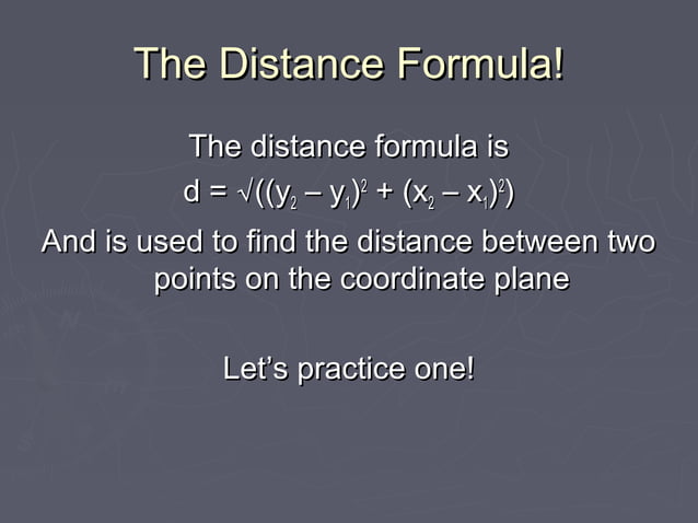 Distance and midpoint notes | PPT