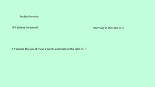DISTANCE AND SECTION FORMULA | PPTX
