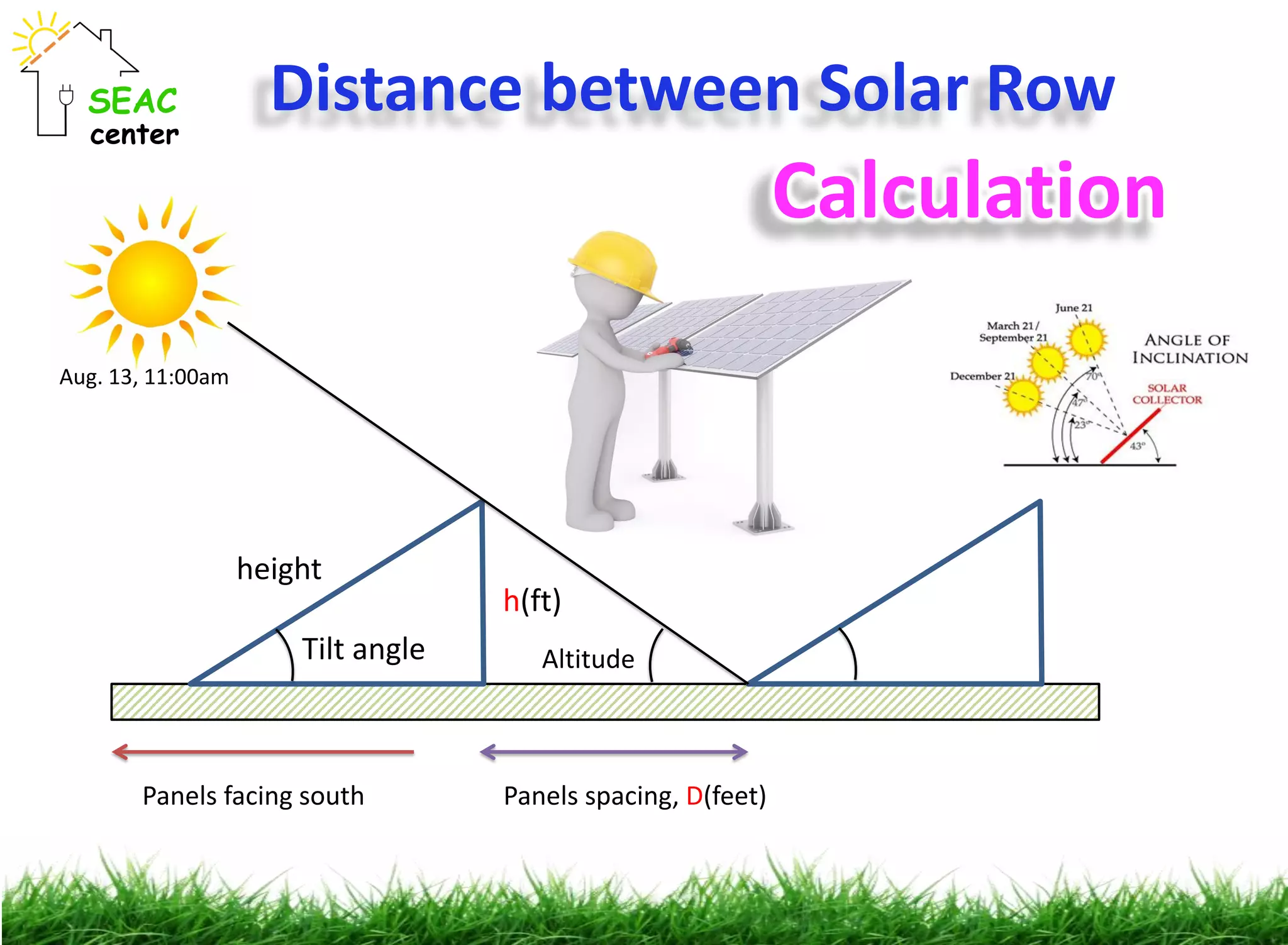 Module inter- row Spacing Calculation | PDF