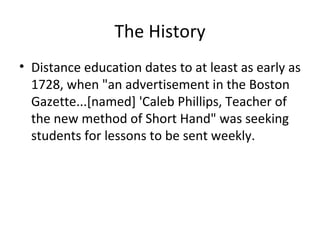 Distance Education | PPT