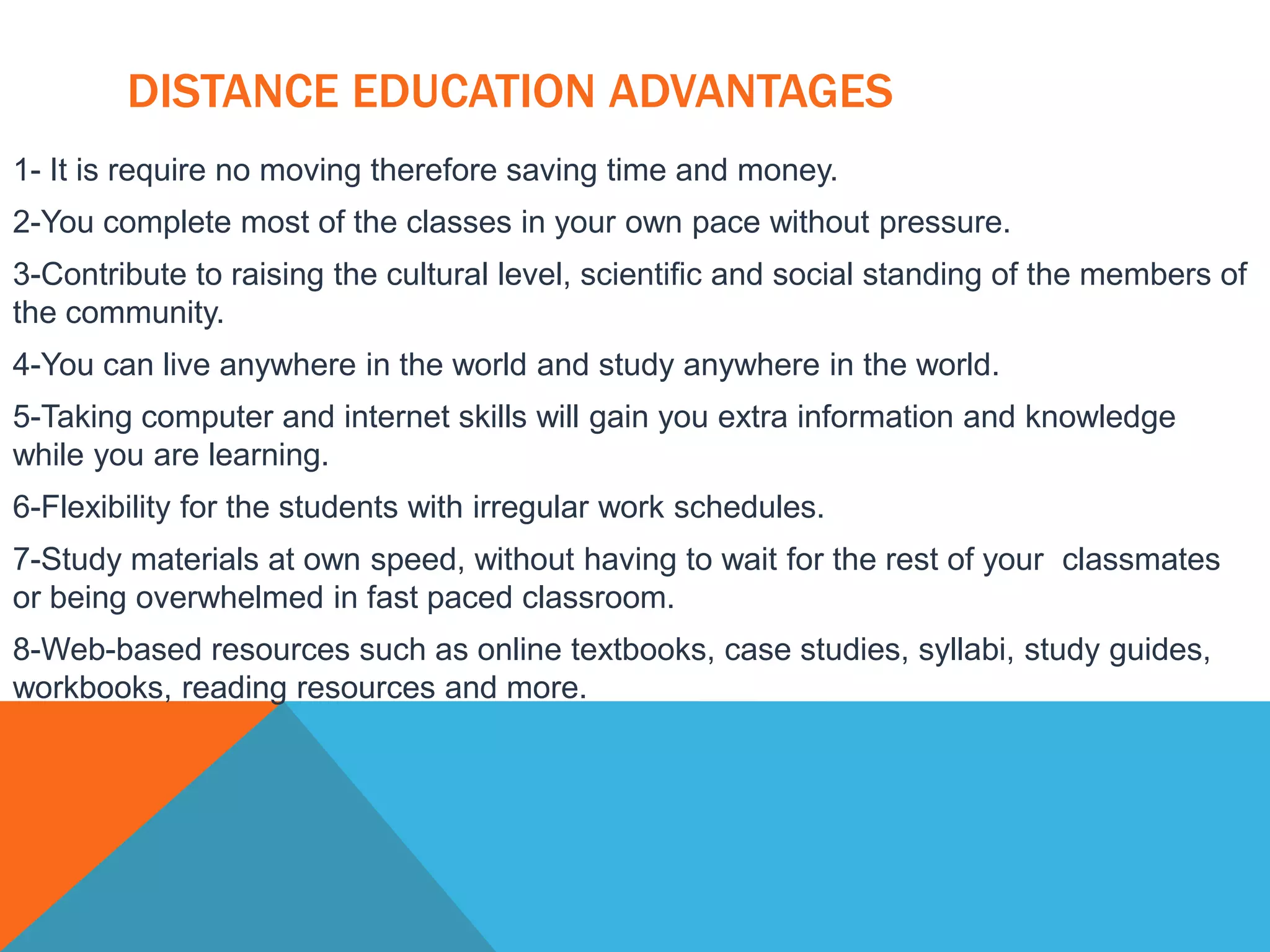 Distance education | PPTX