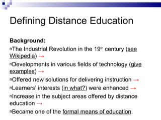 Distance education | PPT