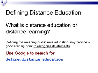 Distance education | PPT