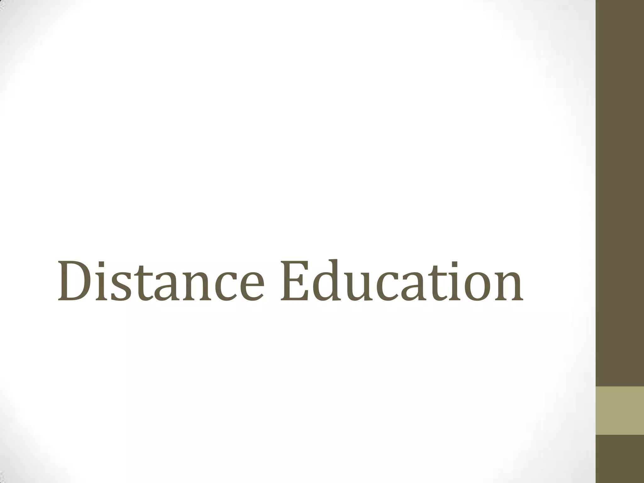 Distance education | PPT