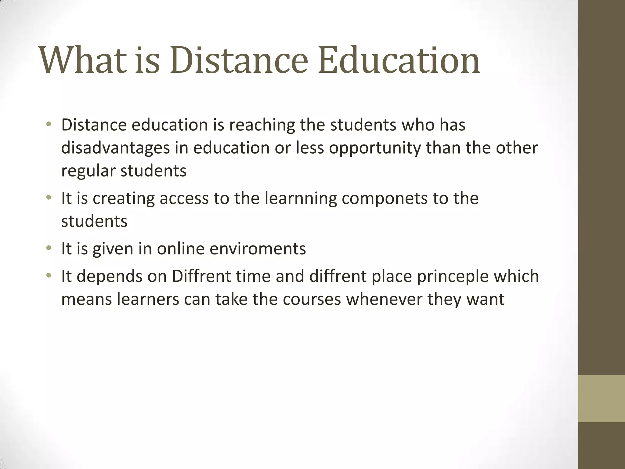 Distance education | PPT