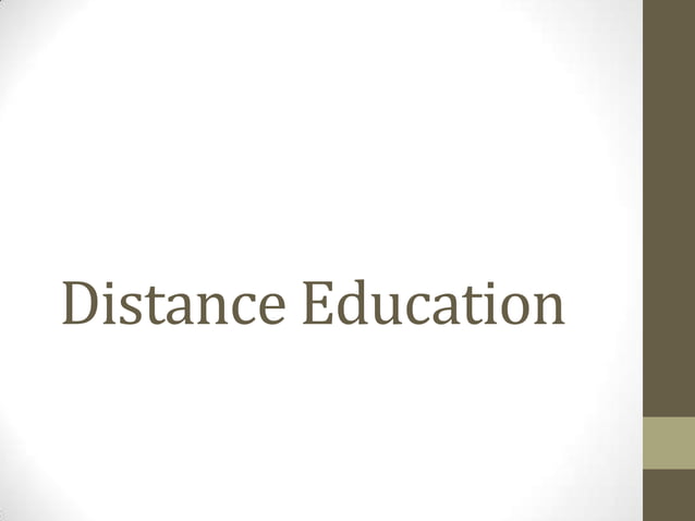 Distance education | PPT