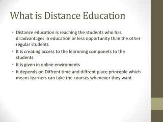 Distance education | PPT