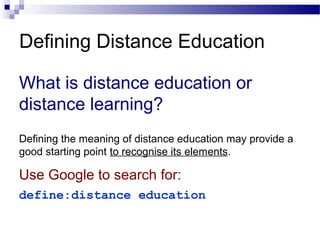Distance education | PPT
