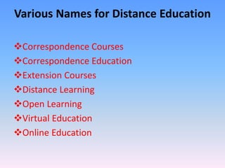 Distance education | PPTX