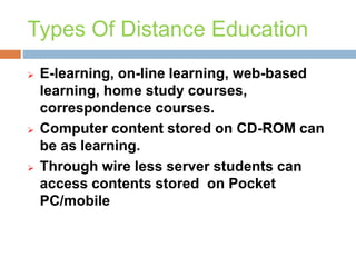 Distance education | PPTX