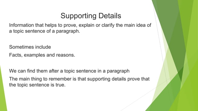 Main Idea and Supporting Details | PPT