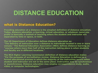 Distance education (1734342 abdulkadir çepiç ) | PPTX | Online ...