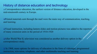 Distance education and e learning | PPTX