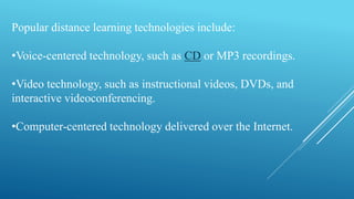Distance education and e learning | PPT