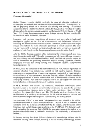 Distance education in brazil and the world | DOCX