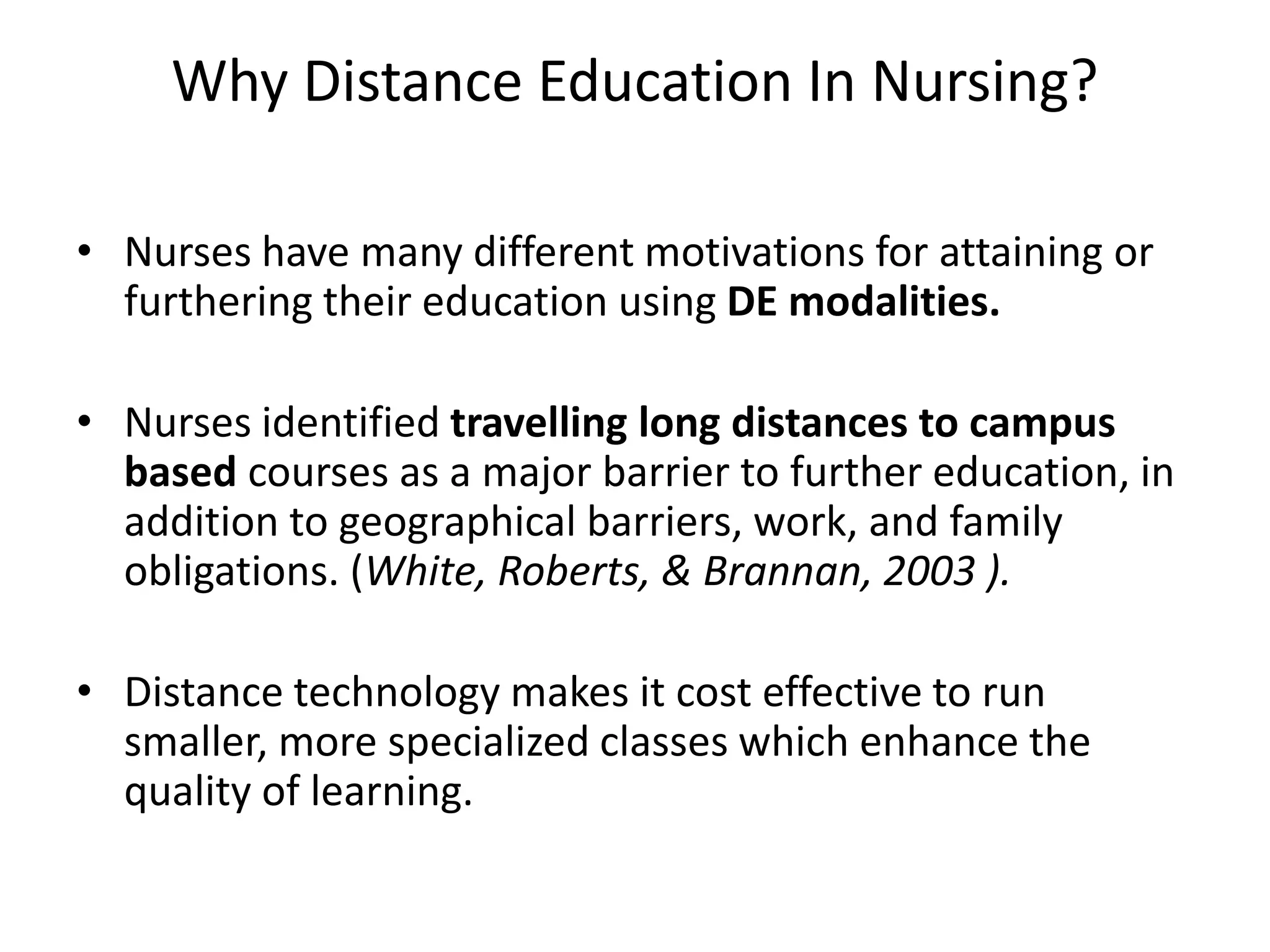 Distance education in nursing | PPTX