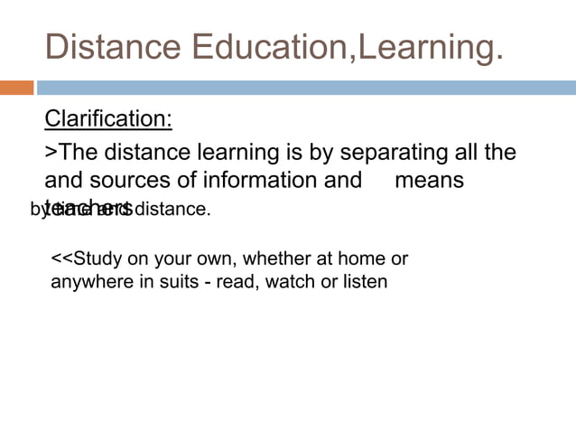 Distance education,learning | PPTX | Daycare and Pre-School | Parenting