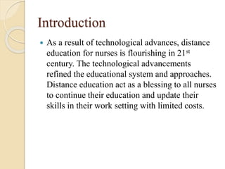 Distance education ppt | PPTX