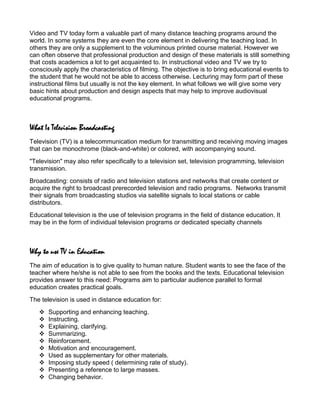 Distance education tv | DOCX