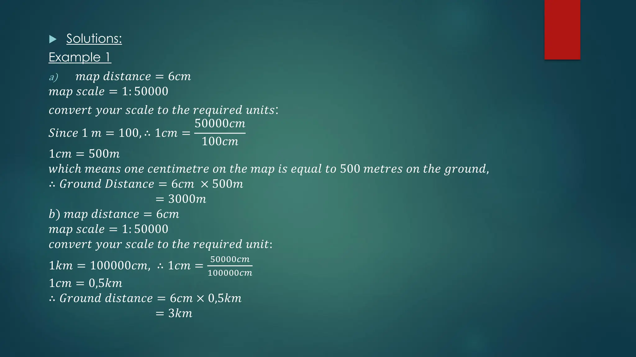 Map Skills Grade 10: Distance (Map distance - Ground distance) | PDF