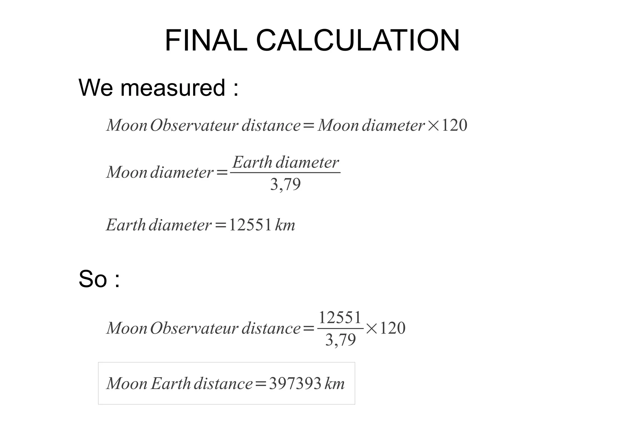 Moon Earth distance measurements | ODP