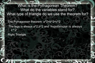 Distance formula and Pythagoreom Theorem | ODP