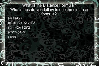 Distance formula and Pythagoreom Theorem | ODP