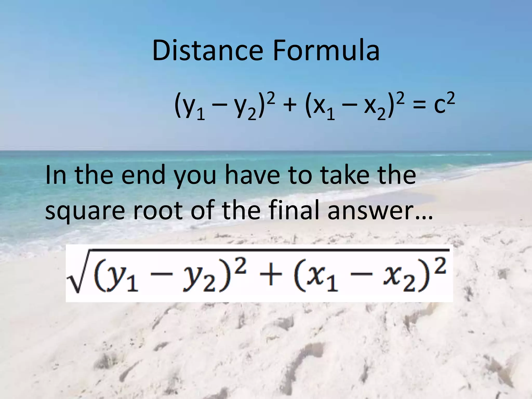 Distance formula | PPTX