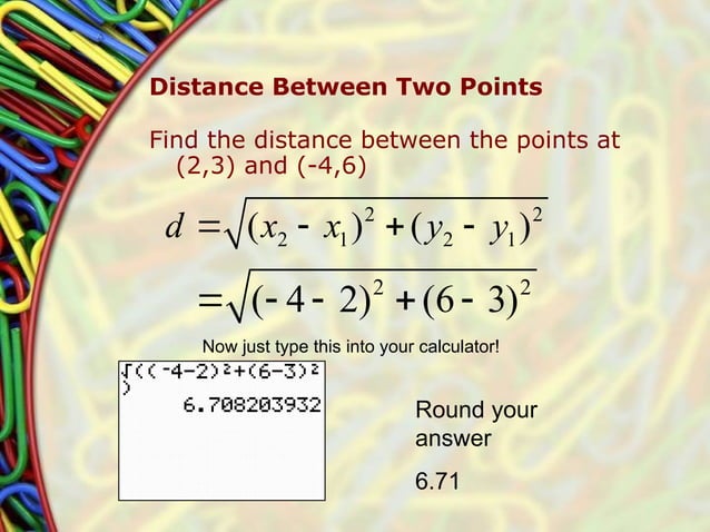 Distance Formula in math and geometry.ppt