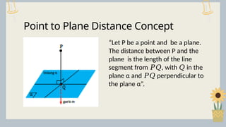 Distance from point to plane material resources | PPT