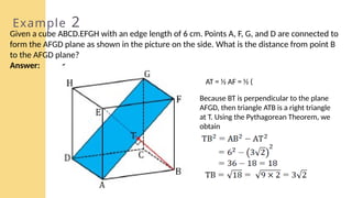 Distance from point to plane material resources | PPT