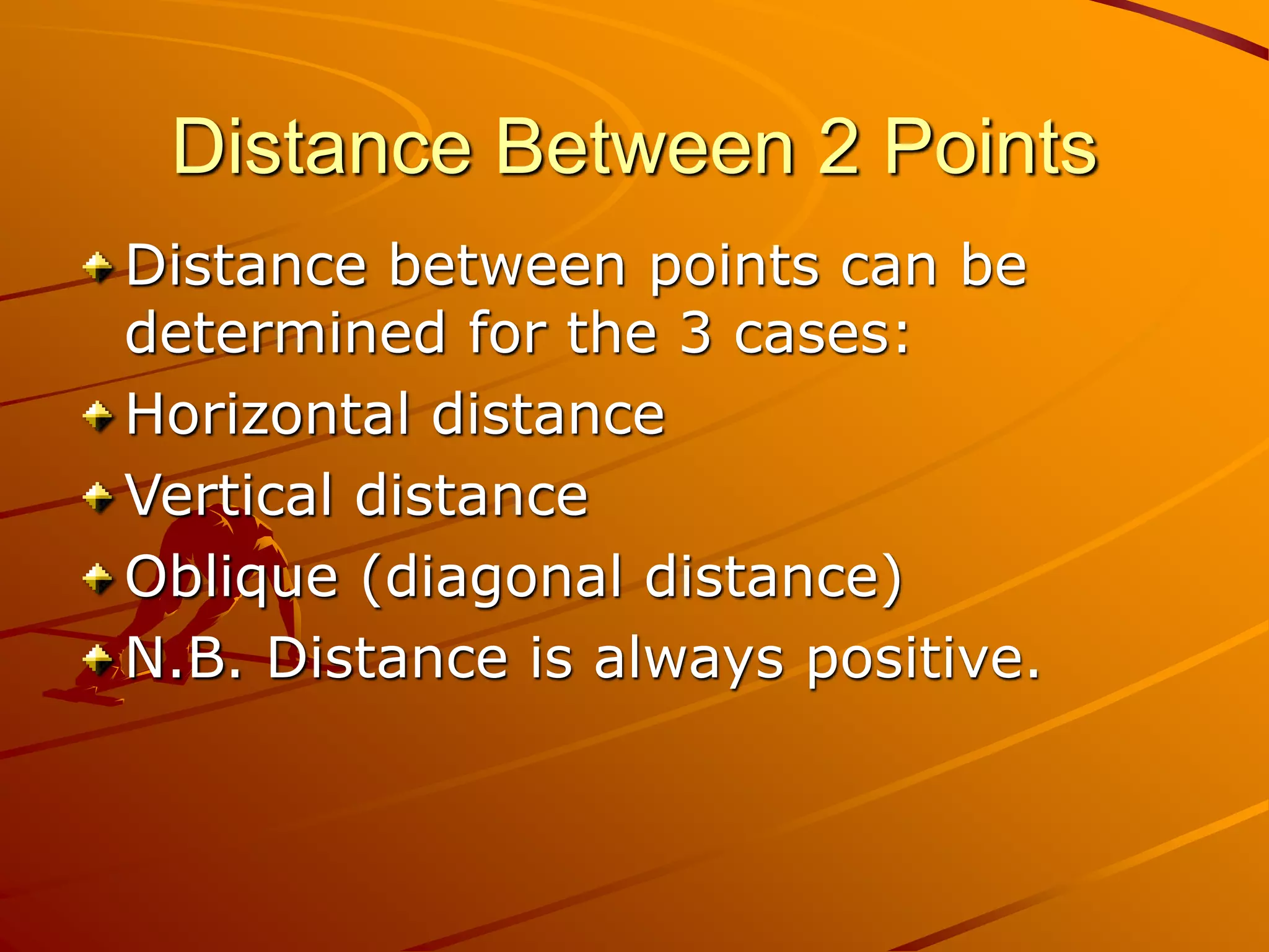 Distance in the cartesian plane | PPT