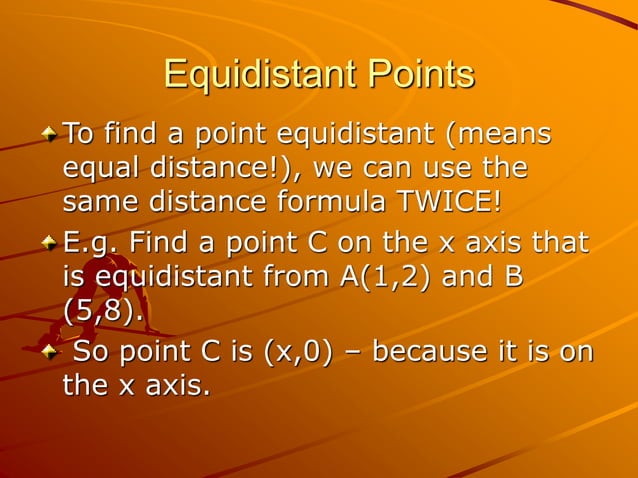 Distance in the cartesian plane | PPT | Physics | Science