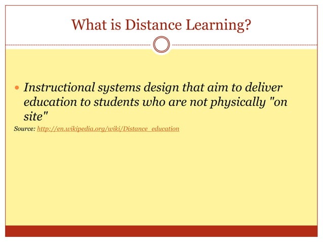 Distance Learning | PPT