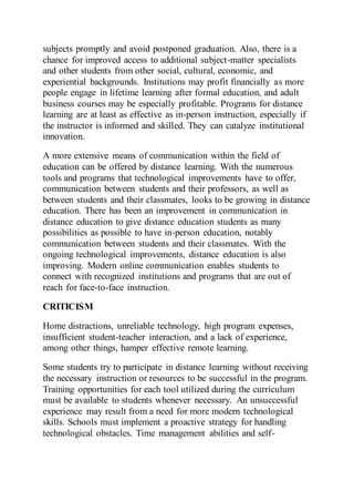 Distance Learning – A new way of learning | PDF