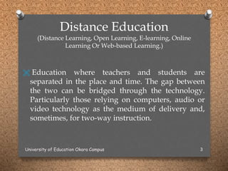 Distance Learning | PPTX