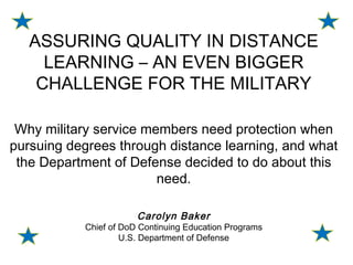 Distance Learning and The Military | PPT | Education industry | Industries