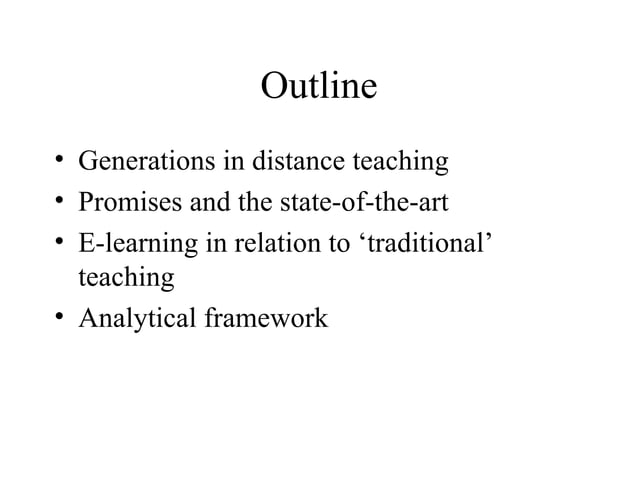 Distance learning and the role of ict | PPT
