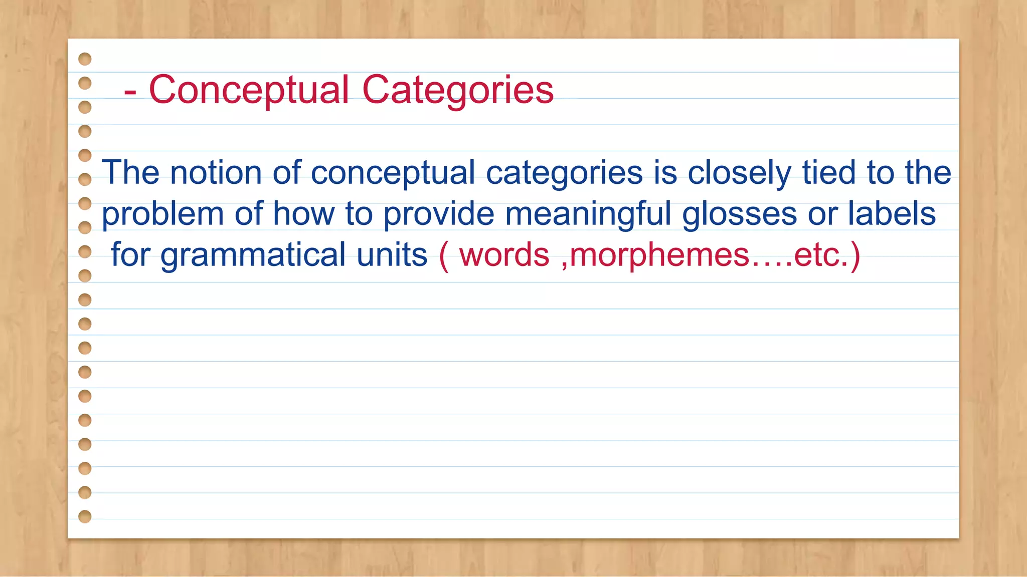 Conceptual Catigories | PPTX