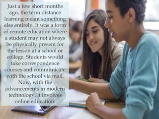 Distance learning classroom benefits compared to traditional classroom ...